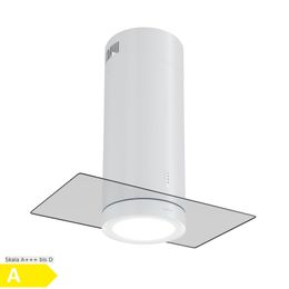 Klarstein Beretta Premium Inselabzugshaube App Ab-/Umluft 544m&sup3;/h LED Aktivkohlefilter Wei&szlig;