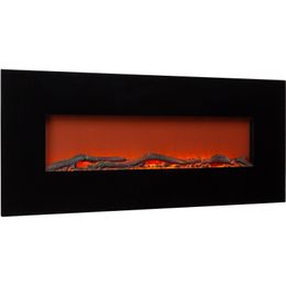 Klarstein Lausanne Long Elektrischer Kamin 1600W 2 Heizstufen 128 cm Schwarz