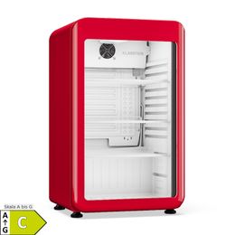 Klarstein Audrey Evo Getr&auml;nkek&uuml;hlschrank 74 x 38 cm LED-Innenbeleuchtung 95 W 42 dB Rot 93_ltr