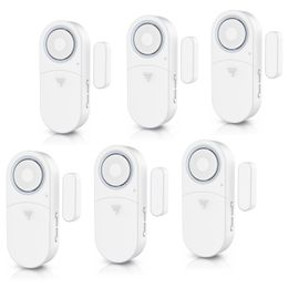 BEARWARE 6x Fensteralarm 120 dB, T&uuml;r- & Fenster-Sensor, Einbruchschutz, Alarmanlage, mit Batterien