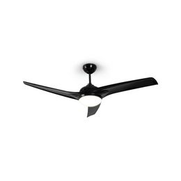 Klarstein Figo Deckenventilator 2-in-1 mit Deckenleuchte &Oslash; 132 cm Schwarz