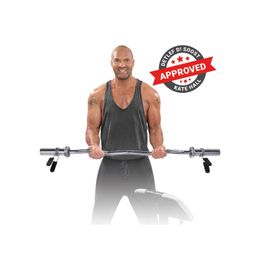 miweba Sports Profi SZ-Stange Olympia CS201, Federverschluss, 120 cm, &Oslash; 50 mm, bis 320 kg, Stahl