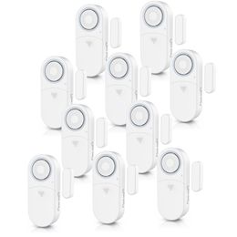 BEARWARE 10x Fensteralarm 120 dB, T&uuml;r- & Fenster-Sensor, Einbruchschutz, Alarmanlage, mit Batterien