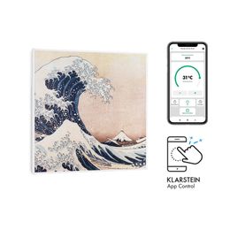 Klarstein Wonderwall Air Art Smart Infrarotheizung 60x60cm 350W Wandinstallation App-Steuerung Wellen