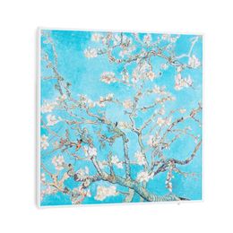 Klarstein Wonderwall Air Art Smart Infrarotheizung 60x60cm 350W Wandinstallation App-Steuerung Mandelbl&uuml;ten
