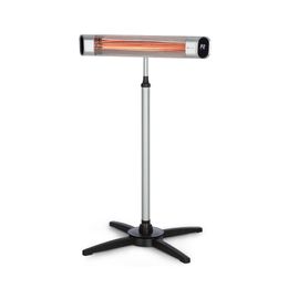 Blumfeldt Dark Wave Stand Infrarot-Heizstrahler 2000W Goldbeschichtete Carbonr&ouml;hre IP65 Standfu&szlig;