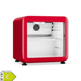 Klarstein Audrey Evo Getr&auml;nkek&uuml;hlschrank 39 x 38 cm LED-Innenbeleuchtung 75 W 42 dB Rot 46 Liter