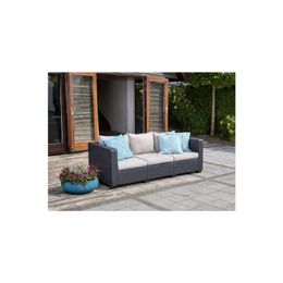 Allibert Salta 3-Sitzer Gartensofa &ndash; Rattanoptik, wetterfest & mit Kissen Final Sale