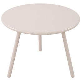 CLP Couchtisch Minot I Runder Loungetisch f&uuml;r drau&szlig;en und drinnen I Gartentisch wetterfest und UV-best&auml;ndig I Outdoor Beistelltisch