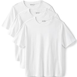 LANDS' END Kurz&auml;rmelige Rundhalsshirts im 3er-Set f&uuml;r Damen, Damen, size: regular, Multi, Baumwolle/Baumwoll-Mischung, by Lands' End
