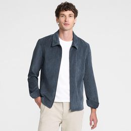 LANDS' END Cord-Hemdjacke f&uuml;r Herren, Herren, size: regular, Blau, Polyester/Nylon/Polyester-Mischung, by Lands' End