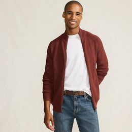LANDS' END Rippstrick DRIFTER Cardigan f&uuml;r Herren, Herren, size: regular, Braun, Baumwolle/Nylon, by Lands' End