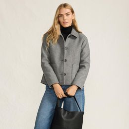 LANDS' END Hemdjacke Wool Touch f&uuml;r Damen, Damen, size: regular, Grau, Polyester, by Lands' End