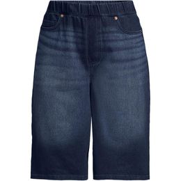 LANDS' END Starfish Knit Denim Bermuda-Shorts 30 cm, Damen, size: regular, Blau, Baumwoll-Mischung/Polyester-Mischung, by Lands' End