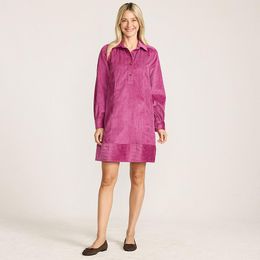 LANDS' END Breitcord-Hemdkleid f&uuml;r Damen, Damen, size: regular, Pink, Baumwolle, by Lands' End