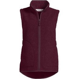 LANDS' END Teddy-Weste f&uuml;r Damen, Damen, size: regular, Rot, Polyester, by Lands' End
