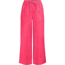 LANDS' END Weite 7/8-Leinenhose mit Dehnbund f&uuml;r Damen, Damen, size: regular, Pink, Leinen, by Lands' End
