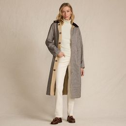 LANDS' END Wendbarer Trenchcoat mit G&uuml;rtel f&uuml;r Damen, Damen, size: regular, Beige, Polyester/Polyester-Mischung, by Lands' End
