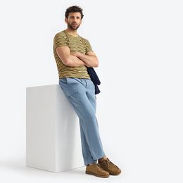 LANDS' END Schlupfbund-Cargohose aus Baumwoll/Leinen-Mix f&uuml;r Herren, Herren, size: regular, Blau, Baumwolle/Leinen, by Lands' End
