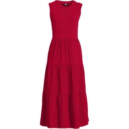 LANDS' END Maxi-Baumwollkleid aus Flammgarn f&uuml;r Damen in Petite-Gr&ouml;&szlig;e, Damen, size: petite, Rot, Baumwolle, by Lands' End