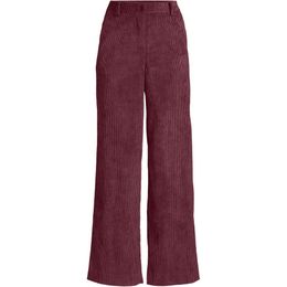 LANDS' END Stretchcord-Hose mit weitem Bein f&uuml;r Damen, Damen, size: regular, Rot, Polyester/Polyester-Mischung, by Lands' End