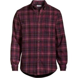 LANDS' END Flanellhemd Flagship, Classic Fit f&uuml;r Herren in Tall-Gr&ouml;&szlig;e, Herren, size: tall, Rot, Baumwolle/Baumwoll-Mischung/Polyester-Mischung, by Lands' End