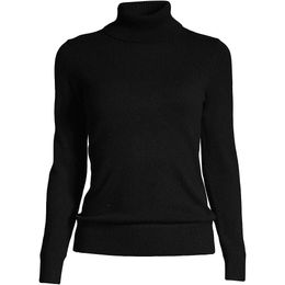LANDS' END Rollkragen-Pullover aus Kaschmir, Damen, size: regular, Schwarz, Kaschmir, by Lands' End