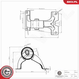 ESEN SKV Lagerung, Motor 75SKV273 hinten f&uuml;r DODGE