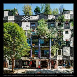 Hundertwasser Puzzle mit Gru&szlig;karte
