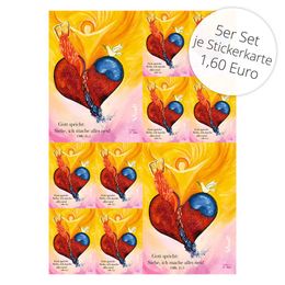 5er-Set Stickerkarte &raquo;Gott spricht: Siehe, ich mache alles neu&laquo; Offb 21,5