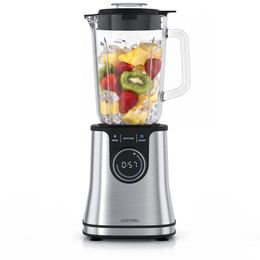 arendo Standmixer, Edelstahl Power Mixer, 1,7l Glasbeh&auml;lter, Hochleistungsmixer, Blender, edelstahlfarben