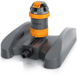Brandson Vielfl&auml;chenregner, Garten Sprinkler, 360&deg; Rasensprenger, 6 Spr&uuml;hmuster, 452m&sup2; Bew&auml;sserung, schwarz/orange/grau
