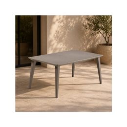 Allibert Lima Tisch Cappuccino - wetterfest, Garten-Esstisch, Outdoor Final Sale