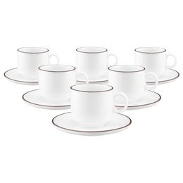 Seltmann Weiden Cappuccinotassen mit Untertassen Sento Home Pure Lines 300 ml 6er Set