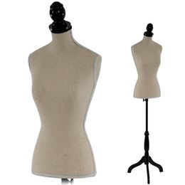 MCW Schneiderpuppe T221, Schaufensterpuppe Torso weiblich, Schaumstoff ~ Creme