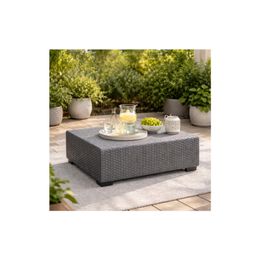 Allibert Salta Tisch anthrazit - Rattanoptik, wetterfest, Garten, Outdoor Final Sale