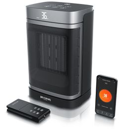 Brandson WLAN-Keramikheizl&uuml;fter 1500 W mit App-Steuerung, Fernbedienung, ECO-Modus, Thermostat, Oszillation, Timer und LED-Display