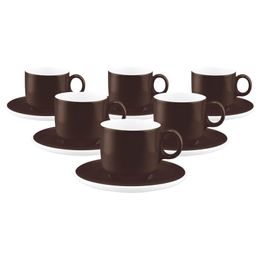 Seltmann Weiden Cappuccinotassen mit Untertassen Sento Home Pure Colors 300 ml 6er Set