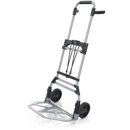 Brandson Sackkarre Transportkarre klappbar mit 150 kg Last Vollgummireifen & Expanderseil, (1-St), Aluminium, Anti-Rutsch-Kerben
