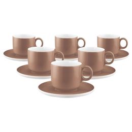Seltmann Weiden Cappuccinotassen mit Untertassen Sento Home Pure Colors 300 ml 6er Set