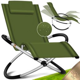 Kesser&reg; Relaxliege Liegestuhl Gartenliege Gartenstuhl Klappstuhl faltbar Schwungliege Schaukelsessel ergonomische Relaxsessel wetterfest 180 kg Belastung 174 x 78 x 89 cm
