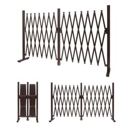 Absperrgitter MCW-B34, Zaun Schutzgitter Scherengitter Trenngitter, Alu ausziehbar braun ~ H&ouml;he 103cm, Breite 52-400cm