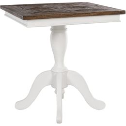CLP Bistrotisch Holz quadratisch 70x70 cm Grasby, Esstisch f&uuml;r 2 bis 4 Personen, K&uuml;chentisch kompakt Shabby Chic rustikal