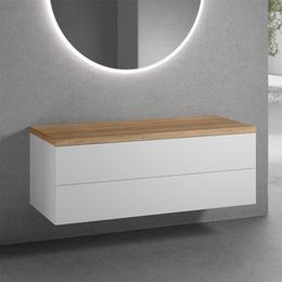 neoro n50 Schrank mit Konsolenplatte B: 140,5 H: 51 T: 51,5 cm, 2 Ausz&uuml;ge, BN0496BWM+BN0408W1,