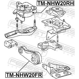 FEBEST Lagerung, Motor TM-NHW20FR vorne f&uuml;r TOYOTA