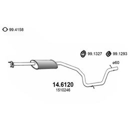 Asso Mittelschalld&auml;mpfer 146120 f&uuml;r Ford
