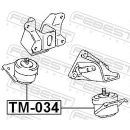 FEBEST Lagerung, Motor tm034 vorne f&uuml;r TOYOTA