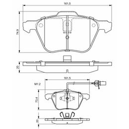 Bosch Bremsbelagsatz, Scheibenbremse 0986424777 f&uuml;r Ford VW