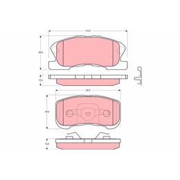TRW Bremsbelagsatz, Scheibenbremse gdb3220 f&uuml;r DAIHATSU TOYOTA