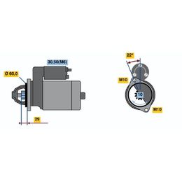 Bosch Starter 0 986 021 320 f&uuml;r STEYR Mercedes